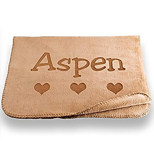 Custom Catch Personalized Dog Blanket - Gray or Beige - Small