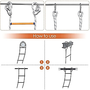 Rope Ladder Fire Escape - Emergency Ladders, Safety Ladder Escape, 2-3 Story Homes Reusable Compact Lightweight External Rescue Ladder (Size : 20M)