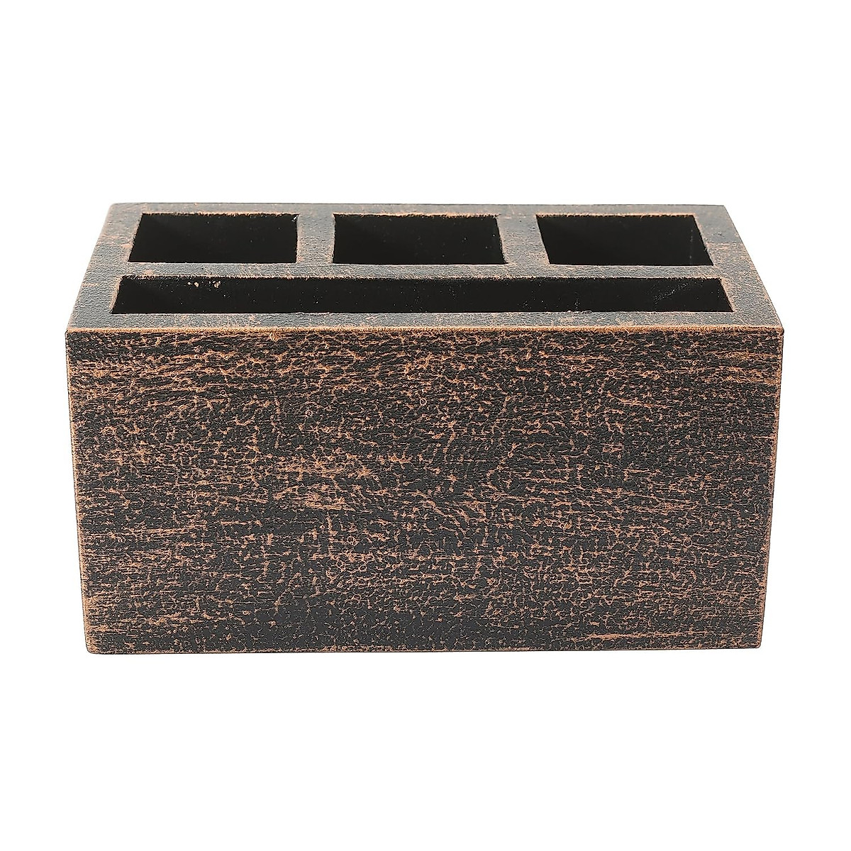 Samsiddhi Wooden 4 Compartment Flatware Caddy, Cutlery Utensil Holder, Silverware Condiment Organizer with Napkin Holder for Kitchen, Dining, Picnics, Grey Washed Mango Wood Caddy with Metal Handles