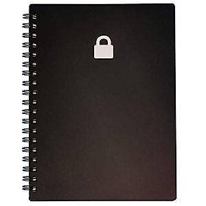 Nokingo Spiral Password Book with Tabs - 5x7 inch Password Organizer with Alphabetical Tabs for Internet Login, Website, Username, Password. Password Keeper for Home or Office