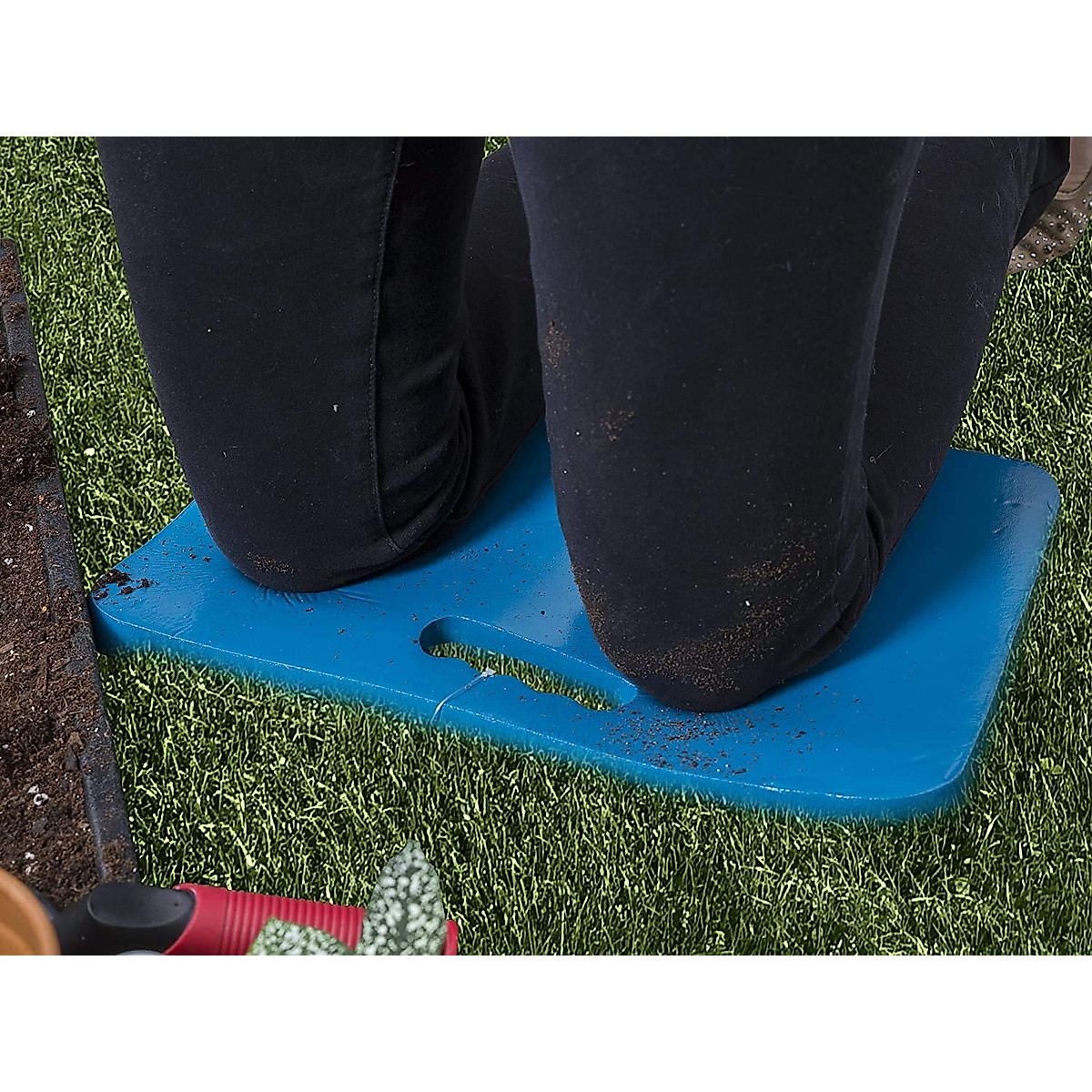 VOS Pegasus Cushion (Capri Blue 11x10x1) Portable Kneeling or Sitting Pad for Soft Comfortable and Eco-frinedly Foam Mat for Gardening, Exercise & Yoga and Various Housework Sport Stadium Seat Pad