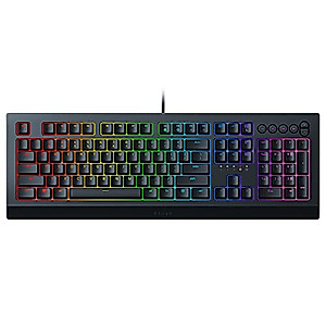 Razer Cynosa V2 Gaming Keyboard: Customizable Chroma RGB Lighting - Individually Backlit Keys - Spill-Resistant Design - Programmable Macro Functionality - Dedicated Media Keys