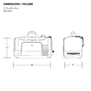 SwissGear Apex Travel Duffle Bags, Black Dobby, 28-Inch