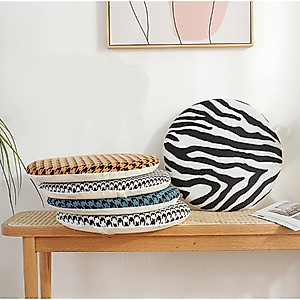 Bar Stool Cushions Round 18 Inch Memory Foam Seat Cushions Thick Non Slip Chair Pad Cover Tatami Kitchen, Cafes, Office Cushion Zipper Washable (18 inch, L)