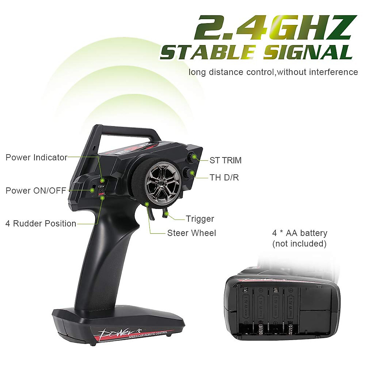 GoolRC WLtoys 12428 RC Car, 1/12 Scale 4WD 50km/h High Speed RC Rock Crawler, 2.4Ghz Remote Control Off Road Truck for Adults & Kids