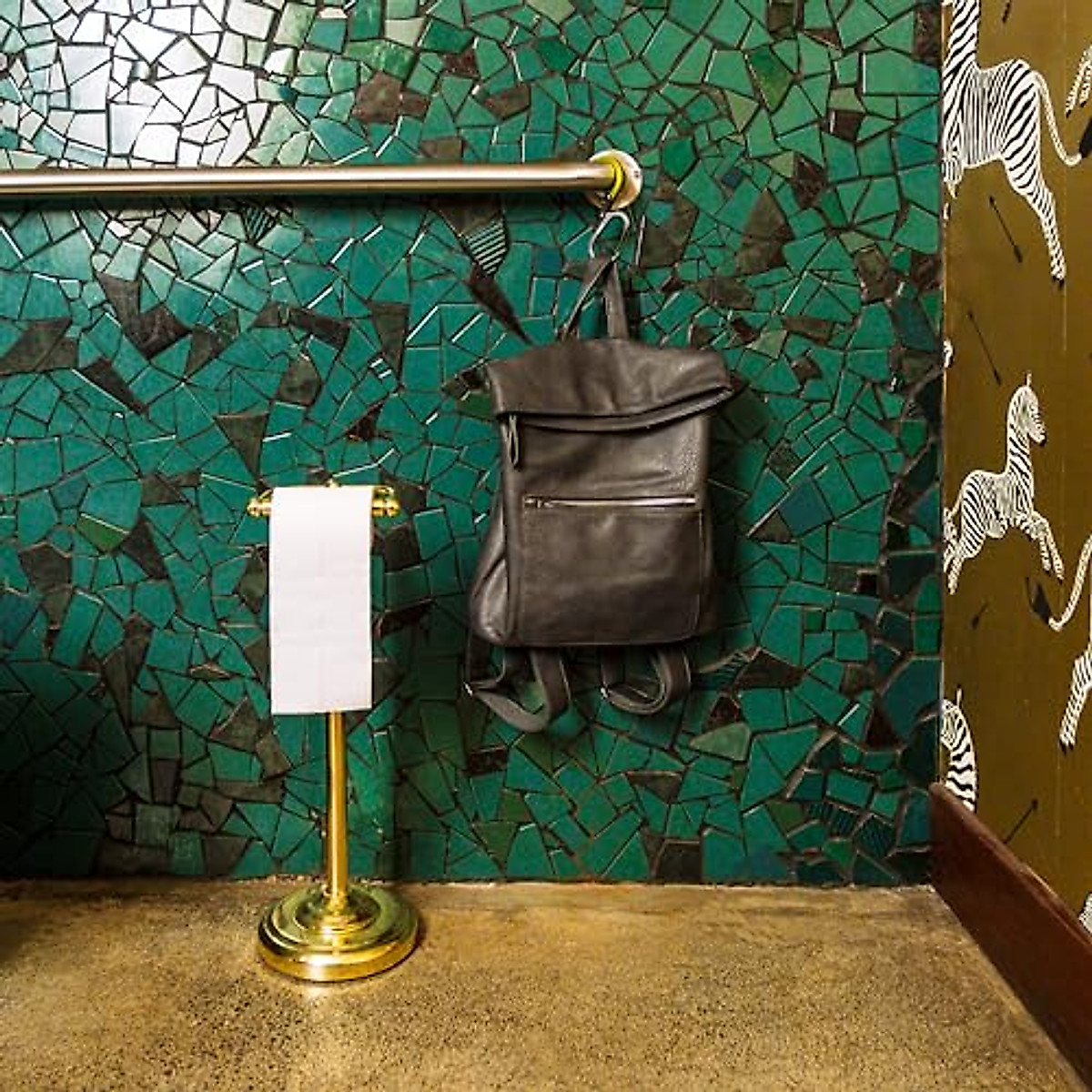 GEAR AID HEROCLIP Carabiner Clip and Hook (Small) For Purse, Stroller, and Backpack, Blue Steel