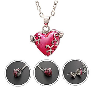 Garneck 3pcs Pets Pet Memorial Hair Locket Hollow Urn Cremation Jewelry Engraved Urn Necklace Ornament Container Ash Locket Remembrance Jewelry Memory Necklace Brass Decorate Copper