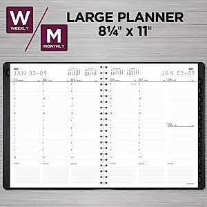 2022 Weekly & Monthly Planner by AT-A-GLANCE, 8-1/4" x 11", Large, Contemporary, Graphite (70950X45)