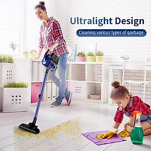 EFUSVAC Corded Vacuum Cleaner, 17KPa Powerful Suction with 600W Motor, 4 in 1 Lightweight Handheld Stick Vacuum for Pet Hair Hard Floor and Carpet