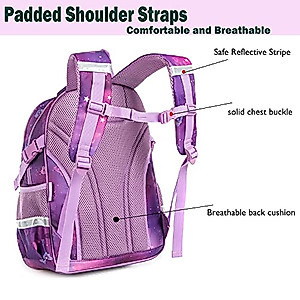 MOHCO Kids Backpack 16 in School Bookbag with Insulated Lunch Box Pencil Case Lightweight Student Bookbag for Girls and Boys