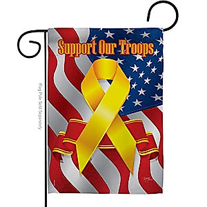 Breeze Decor Proud Grandparent Garden Flag Pack Armed Forces Marine Corps USMC Semper Fi United State American Military Veteran Retire Official Support Our Troops House Yard Gift, Made in USA