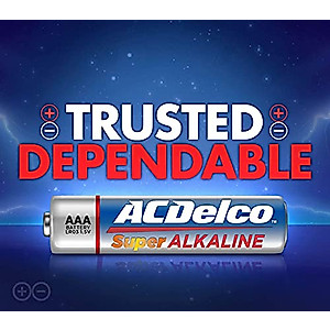 ACDelco 48-Count AAA Batteries, Maximum Power Super Alkaline Battery, 10-Year Shelf Life