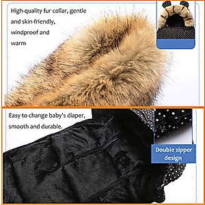 Pram Footmuff,Stroller Padded Footmuff Cover Cosy Toes,Baby Winter Foot Cover,Warmth,Windproof, Waterproof, Cold Resistant, Washable (Gray Blue)