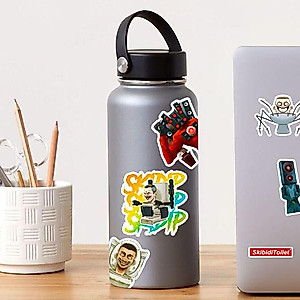 50PCS Game Skibidi Toilet Stickers Pack Kids Stickers Cute Cartoon Characters Game Stickers for Kids Teens Adults Waterproof Vinyl Kawaii Stickers for Water Bottle Laptop Luggage (skibidi Toilet)