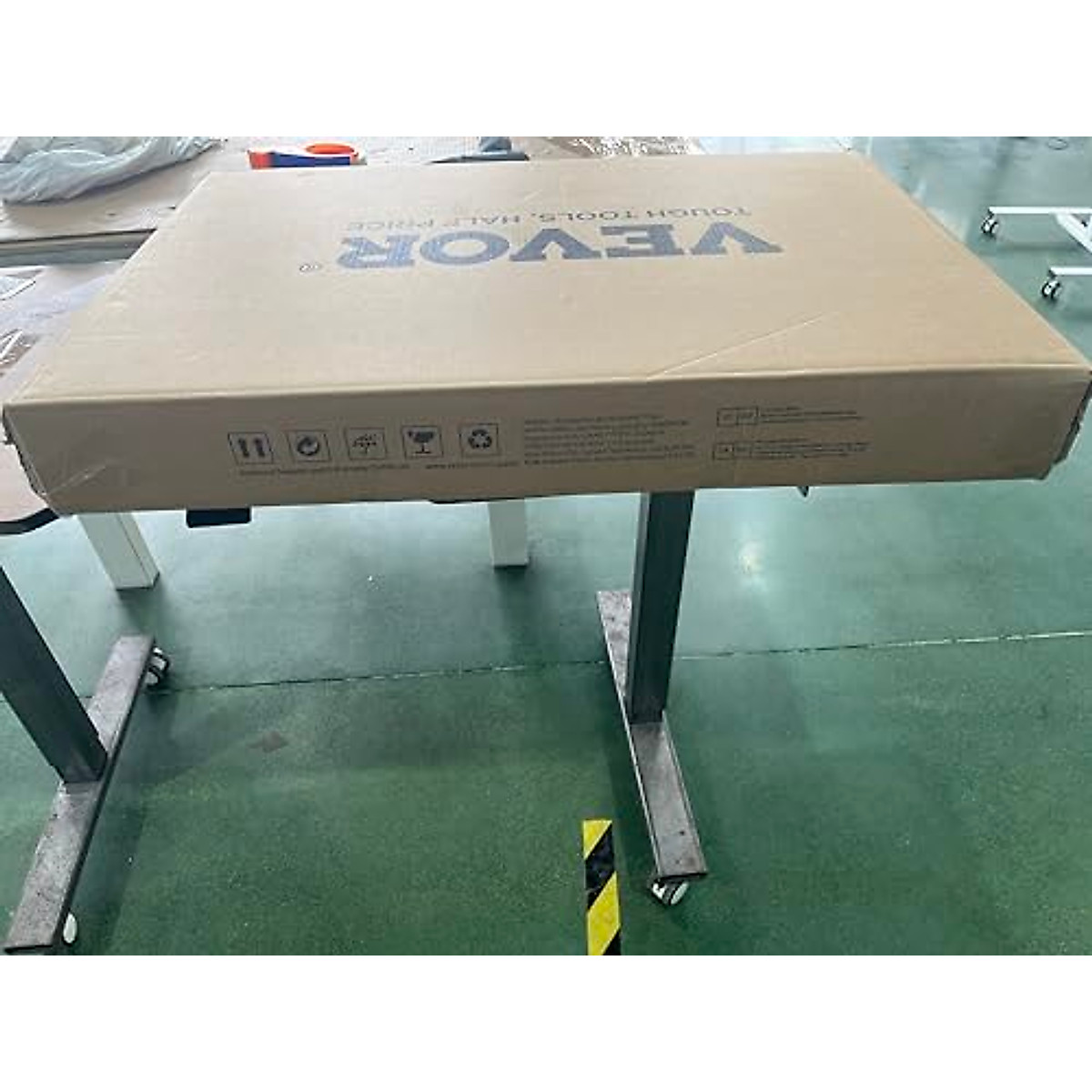 VEVOR 28.5"-44.2" Gas-Spring Height Adjustable Sit-Stand Desk 360° Swivel Wheels (2 Lockable) Portable Rolling Laptop Table Computer Cart for Home Office School, 44LBS Loading, 29.1 x 18.9 inch, White