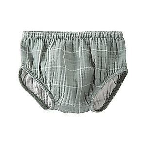 little planet by carter's Baby Girl's Organic Cotton Dress, Spring Moss Plaid, 9 Months