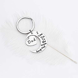 Christmas Dad Gift from Daughter Son Stocking Stuffers for Men I Love You Fathers Day Keychain Gift for Daddy Stepdad Xmas Birthday Thanksgiving Valentine Retirement Gift for Papa from Kids