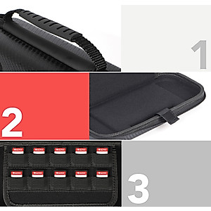 Amazon Basics Carrying Case for Nintendo Switch Console and Accessories - 10 x 2 x 5 Inches, Black