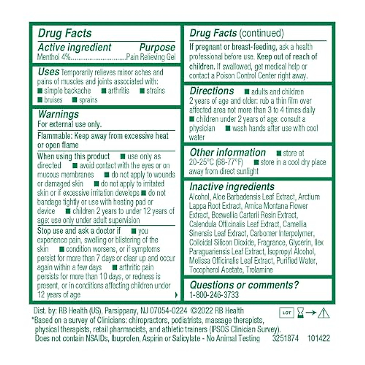 Biofreeze Overnight Pain Relief Roll-On, Arthritis Pain Reliver, Knee & Lower Back Pain Relief, Sore Muscle Relief, Lavender Scent, FSA Eligible, 2.5 FL OZ Biofreeze Menthol Roll-On