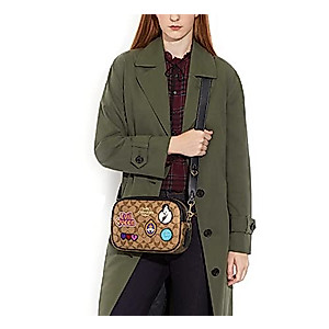 COACH Women's Jamie Camera Bag (Signature Canvas - Patches - Villains Motif - Khaki Multi)