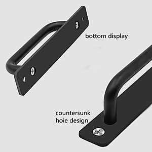szhdxsy Pack of 2 Aluminium Alloy Sliding Barn Door Handle, Sliding Door Pull Handle,high Performance Handle, Cabinet Door Handles, Drawer knobs, Kitchen Handles,Cabinet Door knobs，Black