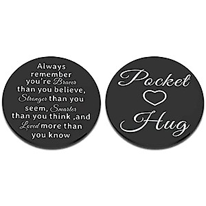 Pocket Hug Token Gift for Women Men You Are Awesome Inspirational Long Best Friend BFF Family Son Daughter Boyfriend Girlfriend Kids-Message Pocket Hug Token Present Birthday Christmas Graduation