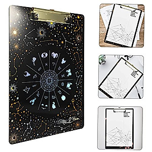 3pcs Pattern Clip Practical Exam Size for Fashion Office Low Portable Conference Teacher File Paper Decorative Storage A Letter Writing Holder Clipboard Profile Board