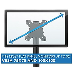 Mount-It! Mobile Stand Up Desk/Height Adjustable Computer Work Station Rolling Presentation Cart with Monitor Arm (MI-7942)