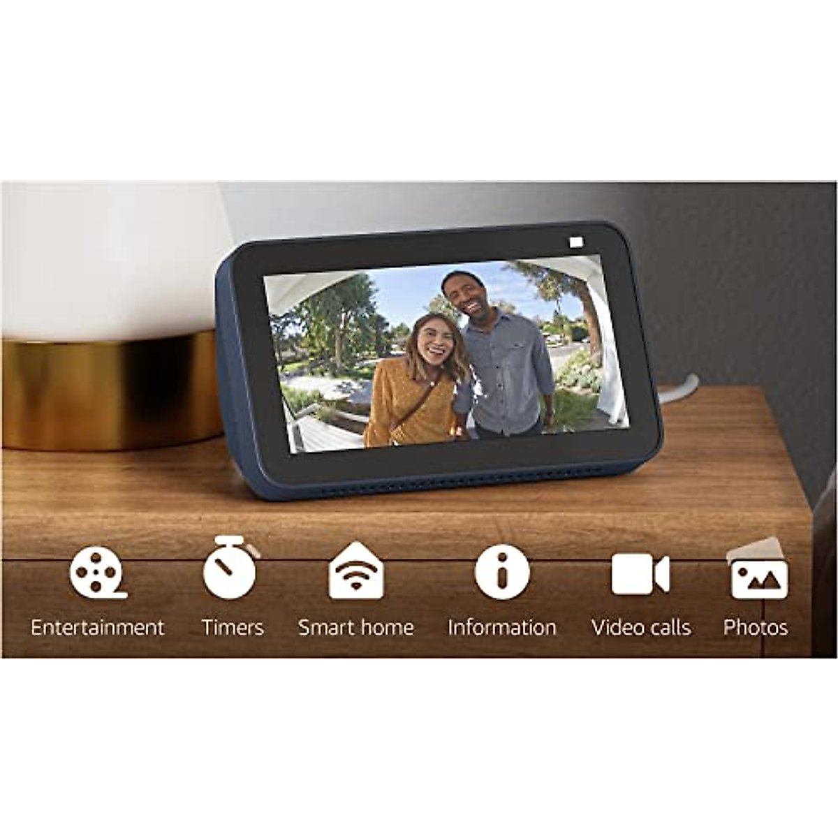 Echo Show 5 (2nd Gen, 2021 release) | Smart display with Alexa and 2 MP camera | Deep Sea Blue