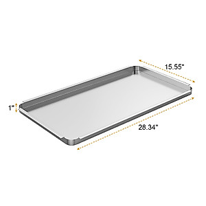 SafBbcue Grease Tray Liner Replacement for Bull 30" Grill Grease Drip Pan Bull Outdoor Products 24269-304 Stainless Steel