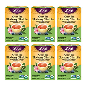 Yogi Tea - Green Tea Blueberry Slim Life (6 Pack) - Contains Caffeine - 96 Organic Tea Bags