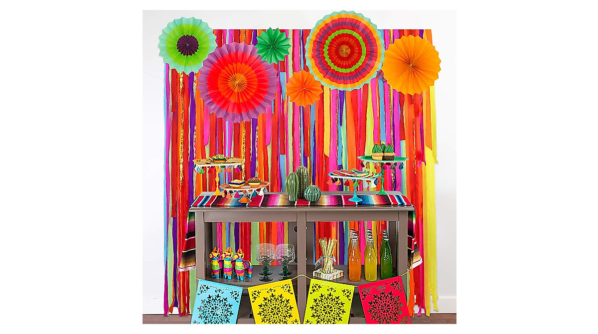 Fiesta Theme Party Backdrop - Vibrant Mexican Decor