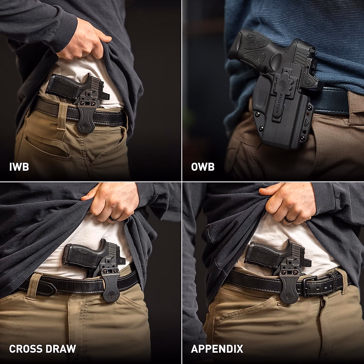 Alien Gear Photon Holster - IWB or OWB, Right or Left Hand, Optics Ready, Compact Light or No Light Options - Multiple Fitments Available