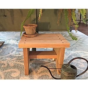 Classic Amish Reclaimed Wood Stool. Natural, Rustic, Solid. Versatile Home Decor Piece. Handmade in USA. Step/Sitting/Footstool/Plant Stand.
