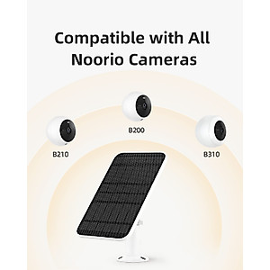 Noorio 2.6W/5V Portable Solar Panel for Security Camera Outdoor Wireless, Solar Battery Charger with 10ft Cable and Adjustable Bracket, IP65 Waterproof