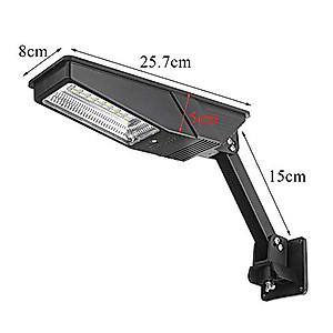 Fengyan Landscape lights 12W LED Solar Lamp PIR Motion Sensor Solar Garden Light Outdoor Lighting Energy Saving Street Yard Path Lamp IP65 Waterproof LED Street Lamp ( Emitting Color : With Remote )