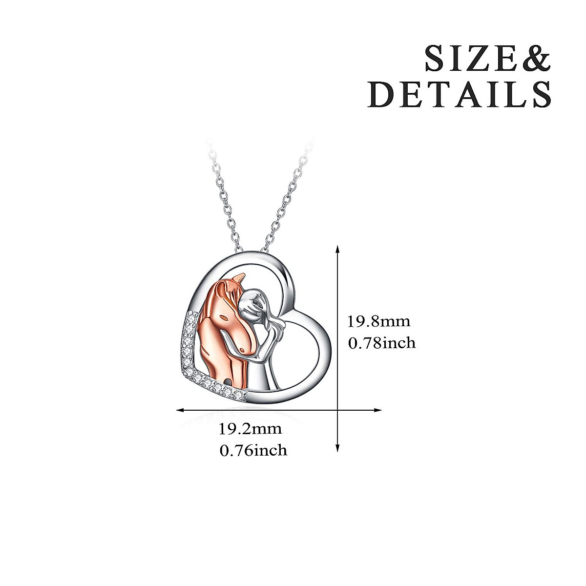 YFN Horse Gifts for Women Horse Necklace 925 Sterling Silver Equestrian Horse Pendant Jewelry