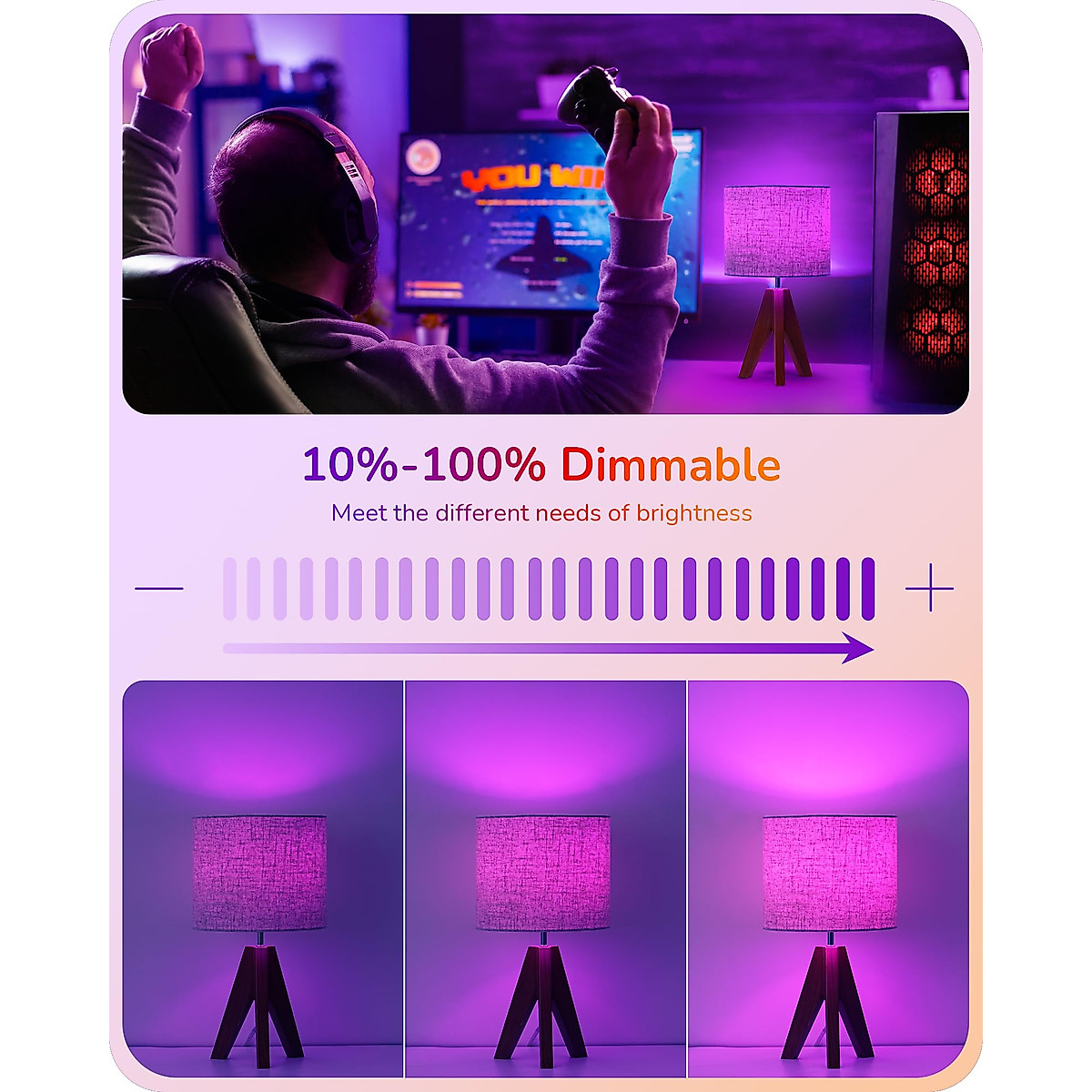 EDISHINE Christmas C35 Purple & Orange Dimmable LED Light Bulb, E12 Candelabra Bulbs, 60 Watt Equivalent, LED Chandelier Bulb, Vintage Candle Light Bulb, Decorations for Christmas, Party, 6 Pack