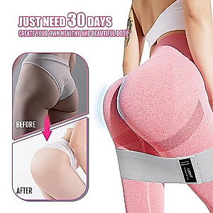 KANGFITER Fabric Resistance Bands for Working Out, 3 Level Non-Slip Booty Bands for Women and Men, Loop Exercise Bands Set for Leg and Glutes, Hip Elastic Bands for Home and Gym Fitness, Yoga, Pilates