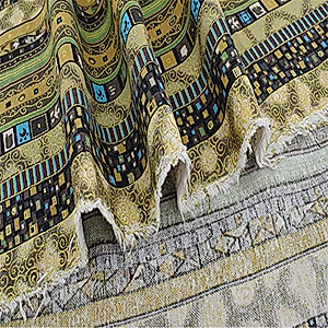 LKJYBG 5pcs 10x8in Cotton Craft Fabric Bundle Squares,Colored Printing Fabrics Ethnic Style Pattern Striped Bronzing Handmade Patchwork Set for DIY Sewing Patterns Craft Hats Clothes Cushions