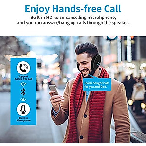 Wireless Bluetooth Ear Muffs for Winter Women Men, Built-in HD Speakers & Microphone, for Winter Outdoor Sports Travel