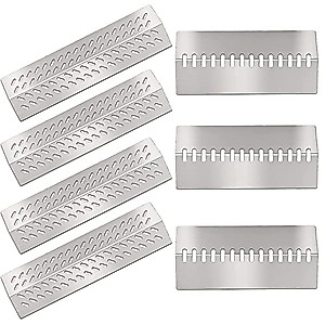 Heat Plate Shield Flavor Bar Grill Replacement Parts for Bull BBQ Grilll Angus 47629 47628 Lonestar 87048 87049 Outlaw 26038 26039 Cal Flame G4 P4, 4 Pack Flame Tamer and 3 Pack Flavorizer Bar…