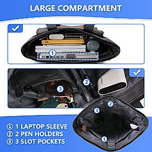 VX VONXURY Backpack for Women, 15.6 Inch Laptop Bag Water Resistant Convertible Backpack Purse for Work Travel (Grey-15Inch)