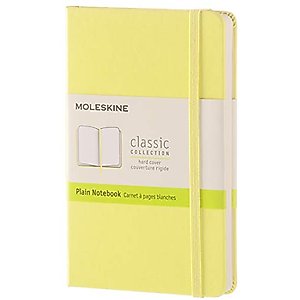 Moleskine Classic Notebook, Pocket, Plain, Citron Yellow, Hard Cover (8051272893670)