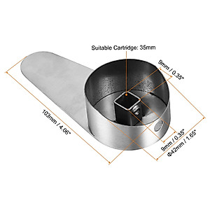 uxcell Single Lever Faucet Handle for 35mm Cartridge, Stainless Steel Faucet Handle Replacement for Kitchen Bathroom Shower, 4"x1.7", Silver