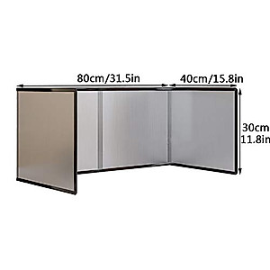 4 Sided Splatter Guard, Stainless Steel oil Splatter Guard, Grease Splatter Screen, Anti Splatter Sheet Oil Guard Foldable, Oil Splatter Proof Baffle Splatter Guard Stove