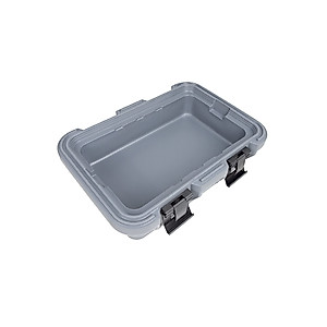 Jiwins Insulated Food Pan Carrier, Top Loader Pan Carrier, Stackable, for Restaurant Canteen, Gray, Suitable for 4" Deep Pans