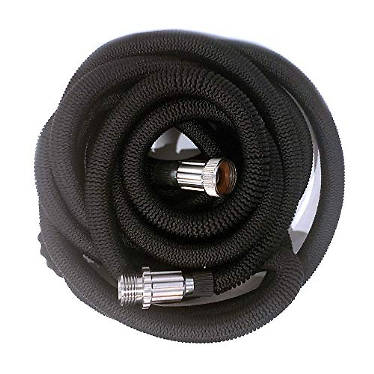 AquaStretch Expandable Garden Hose 50 ft, Lightweight, Heavy-Duty, Stretchable, Flexible Water Hoses with Storage Reel Rack, Fits All Standard Nozzles and Taps, Comes in Black or Red, Colors vary