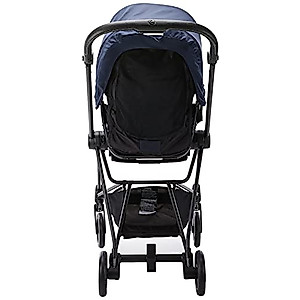 Cybex Mios 2 Complete Stroller, One-Hand Compact Fold, Reversible Seat, Smooth Ride All-Wheel Suspension, Extra Storage, Adjustable Leg Rest, XXL Sun Canopy, in Indigo Blue with Chrome/Black Frame