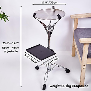 Pitoyteck Height-Adjustable Portable Cocktail Modern Round Side End Drink Table Small Metal Accent Coffee Sofa Nightstand for Living Room, Bedroom, Home Office Ideal for Small Spaces
